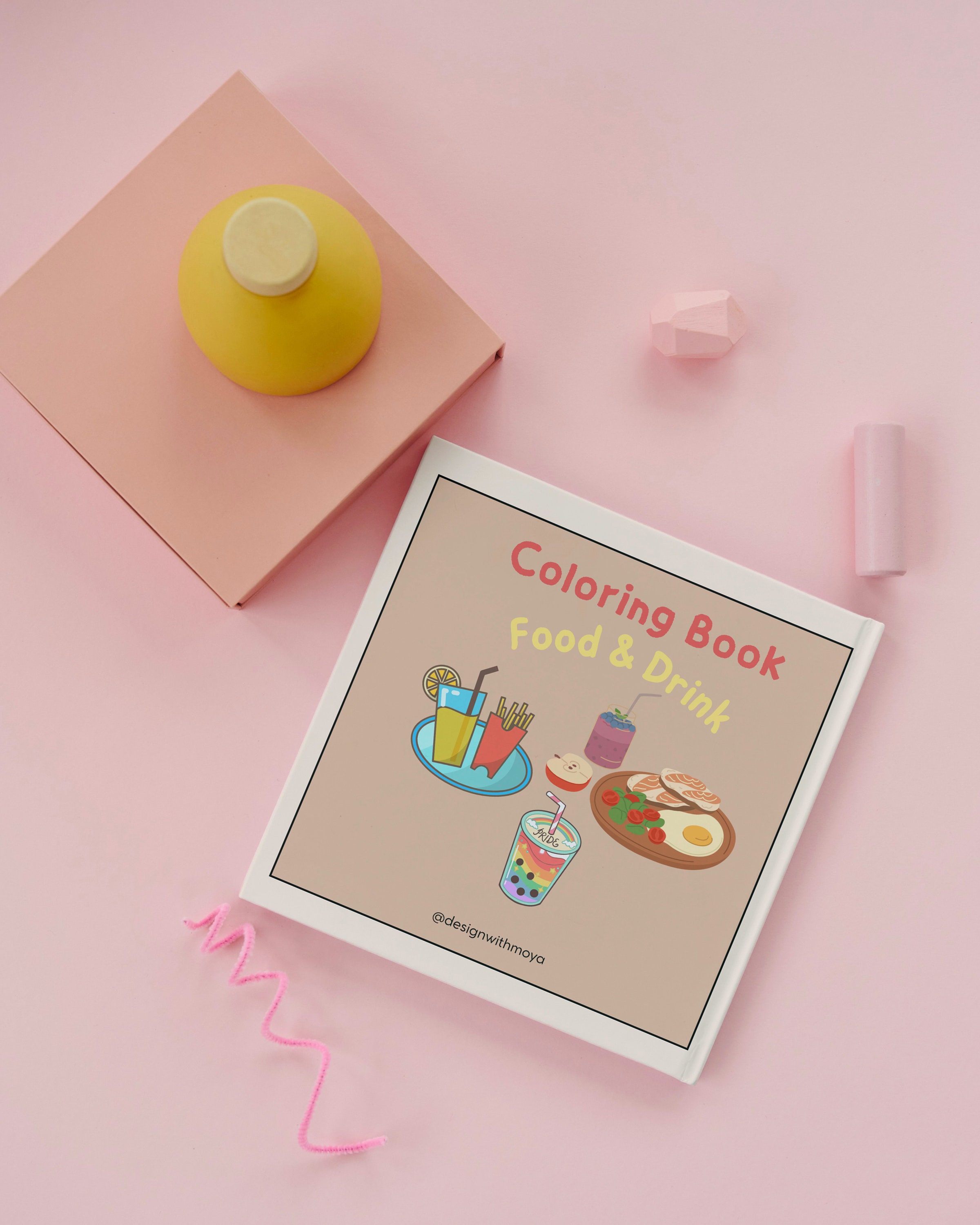 Coloring Book for Kids, Digital Download, Kids Book, Food Theme - Etsy