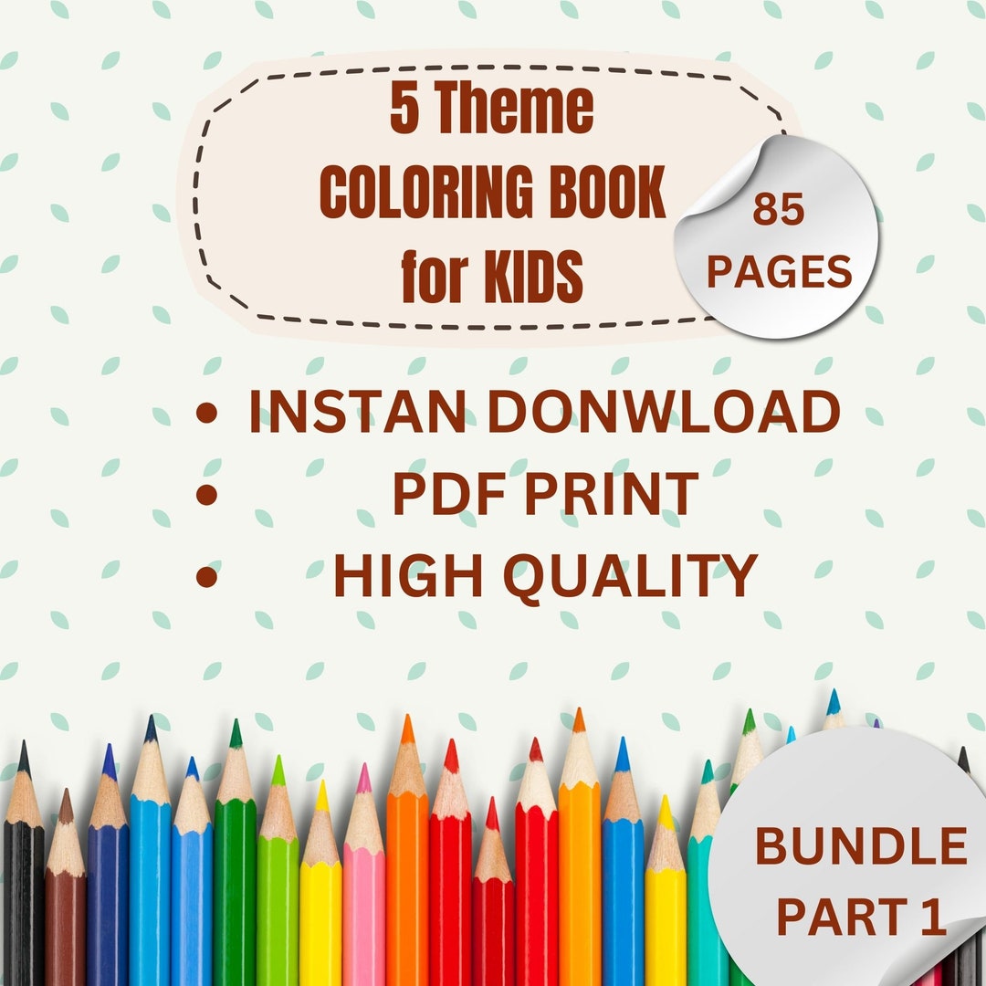 Coloring Book for Children Fun Activity Printable Kids Activity Digital ...