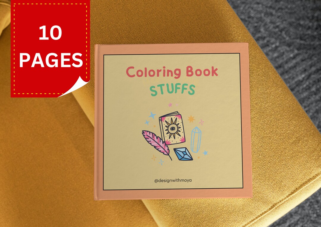 Coloring Book for Kids, Digital Download, Kids Book, Stuff Theme - Etsy