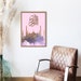 Islamic Mosque and Calligraphy Pink Wall Art, Digital Print Wall Art ...