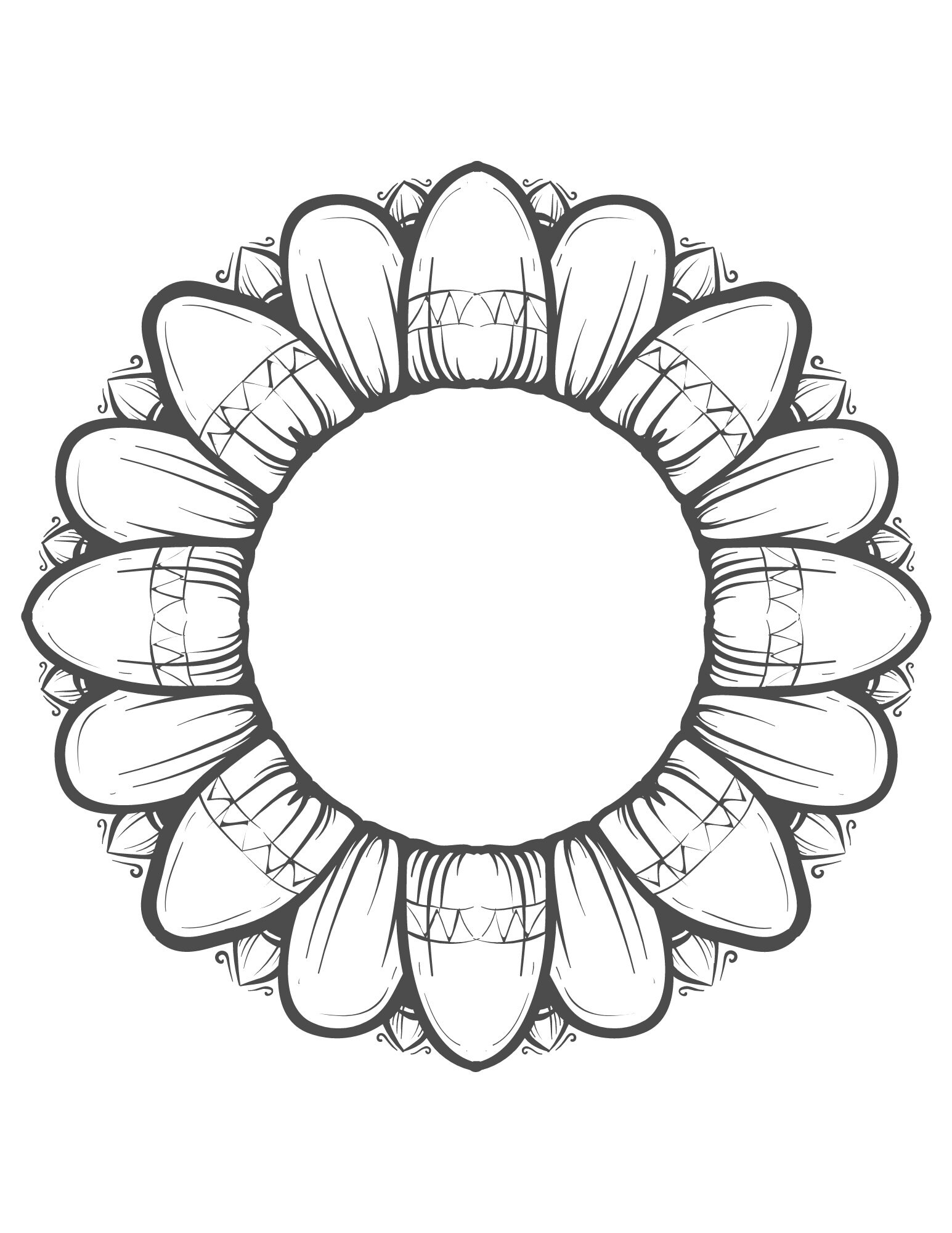 10 Coloring Pages With Circle Patterns | Etsy