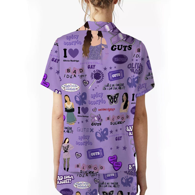 Olivia Rodrigo Guts 2024 Pajamas, Olivia Rodrigo Shorts Pajamas Set ...
