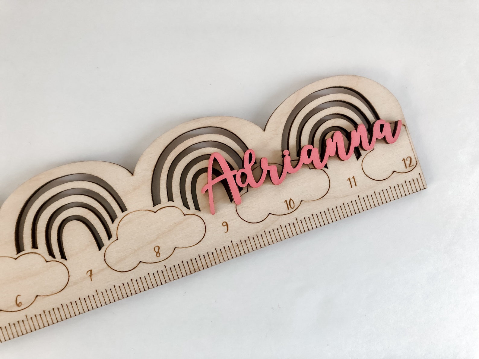 Personalized Wood Rainbow Ruler Back to School Supplies - Etsy