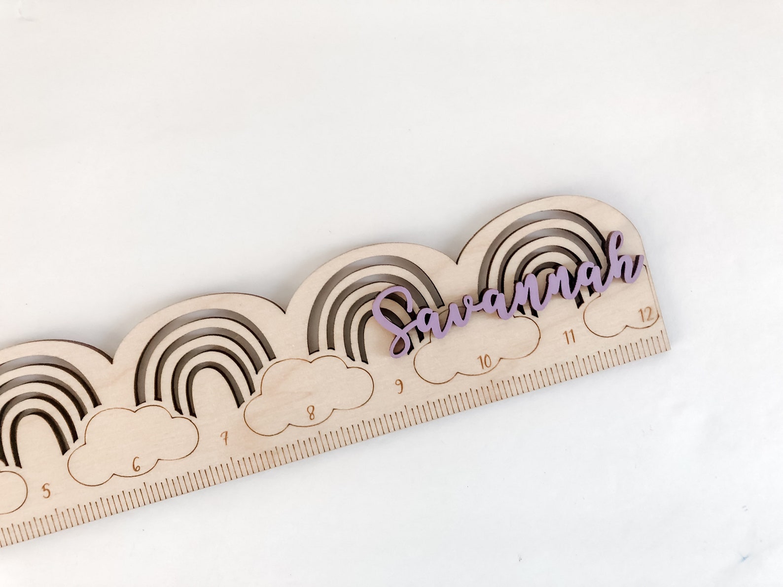 Personalized Wood Rainbow Ruler Back to School Supplies - Etsy