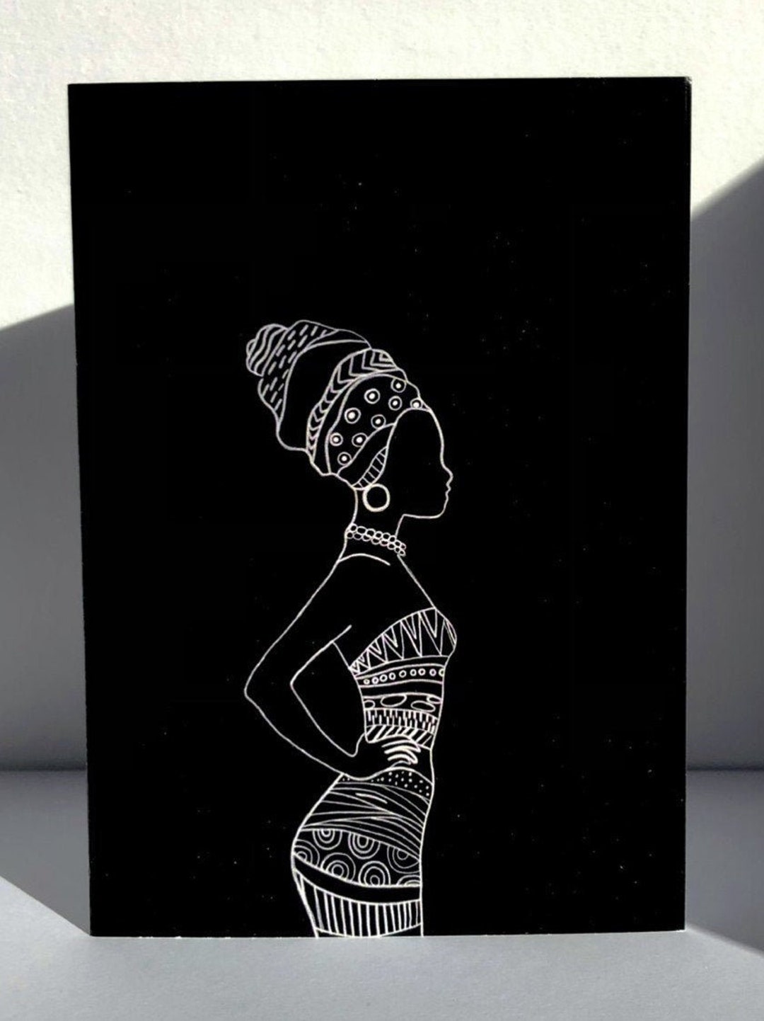 Black Female Greeting Card - Black Greeting Cards - Size A6 - 10.5 X 14 ...