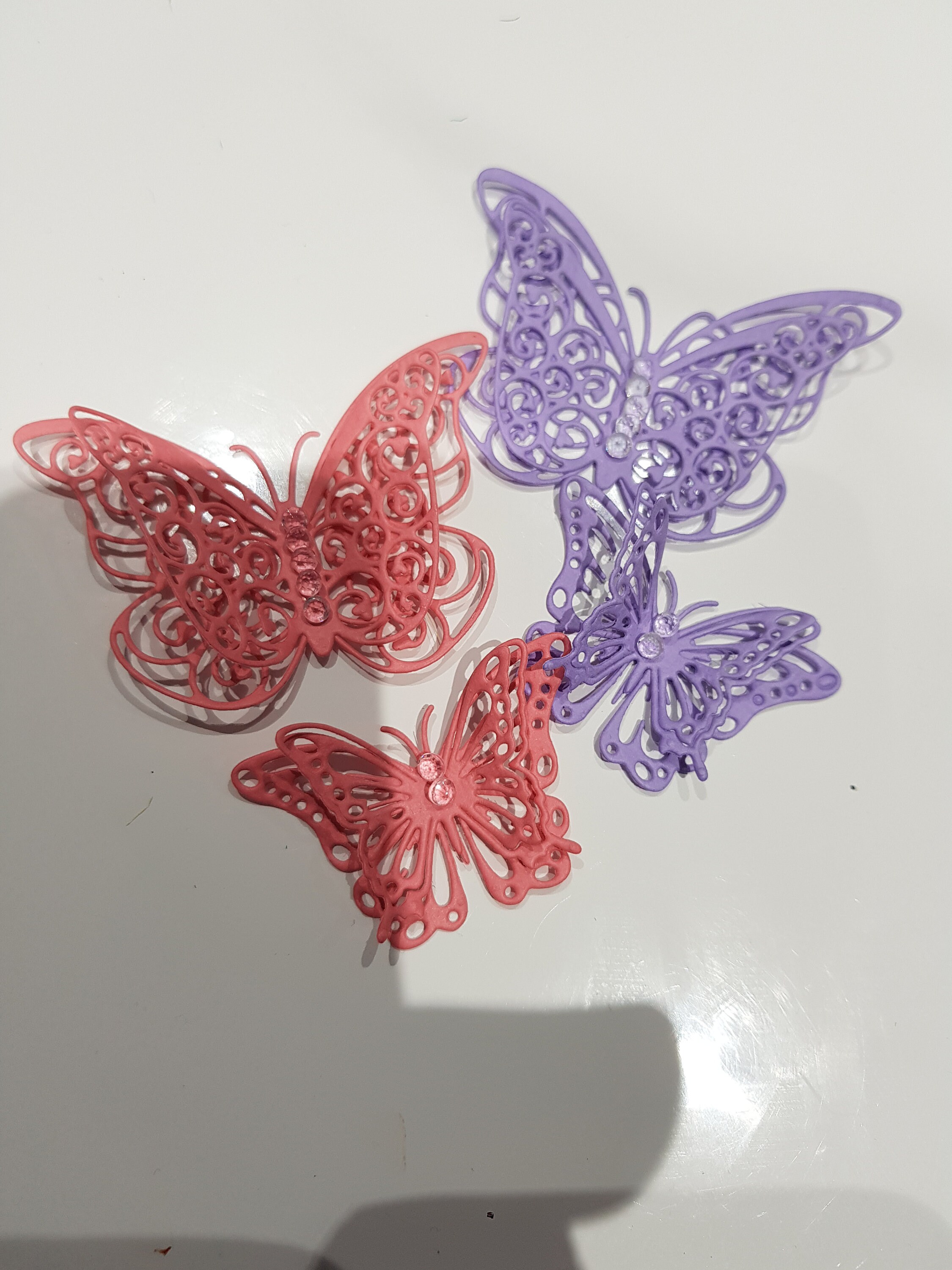 12 Handmade Double Winged Butterfly Embellishments for - Etsy
