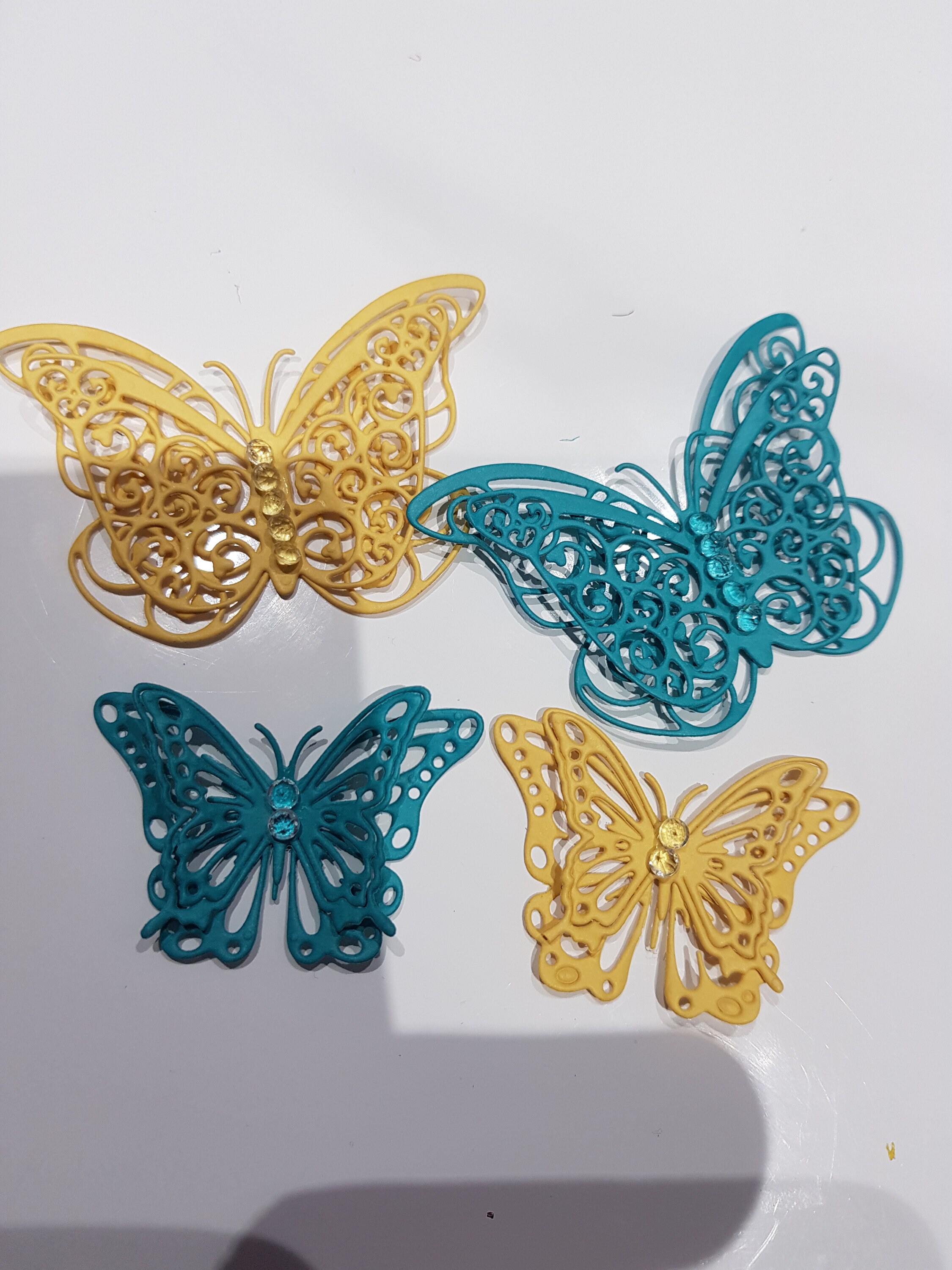 12 Handmade Double Winged Butterfly Embellishments for - Etsy
