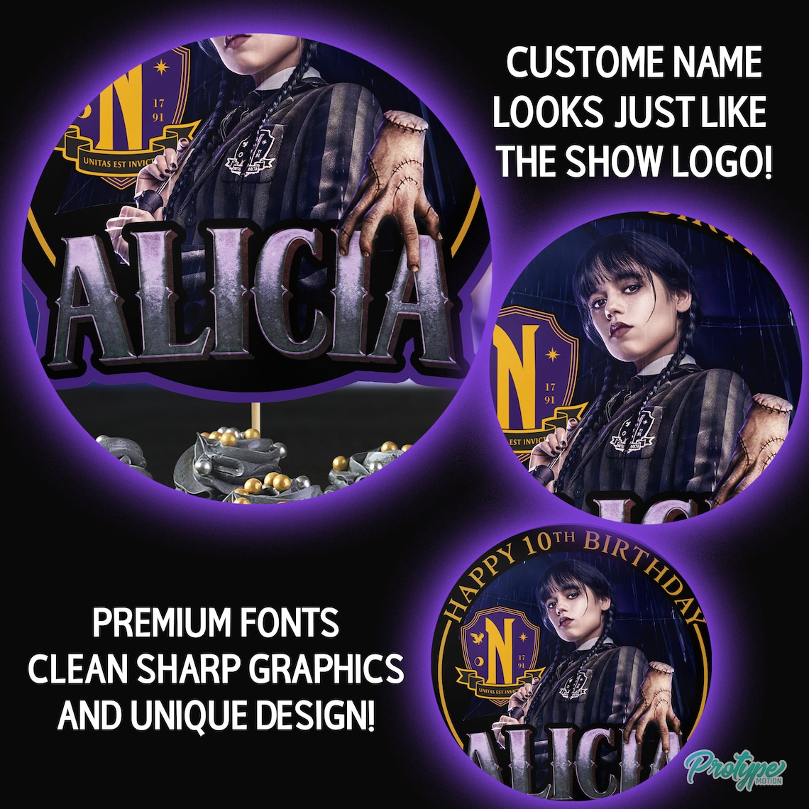 Wednesday Addams Printable Cake Topper Wednesday Addams - Etsy