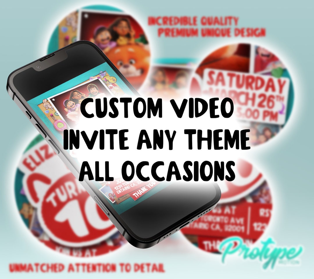 Custom Video Invitation, All Occasions and Themes! - Etsy