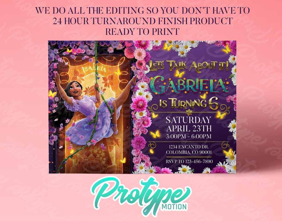 En Canto Isabella Birthday Invitation, Meencanto Party Invite, Girl ...