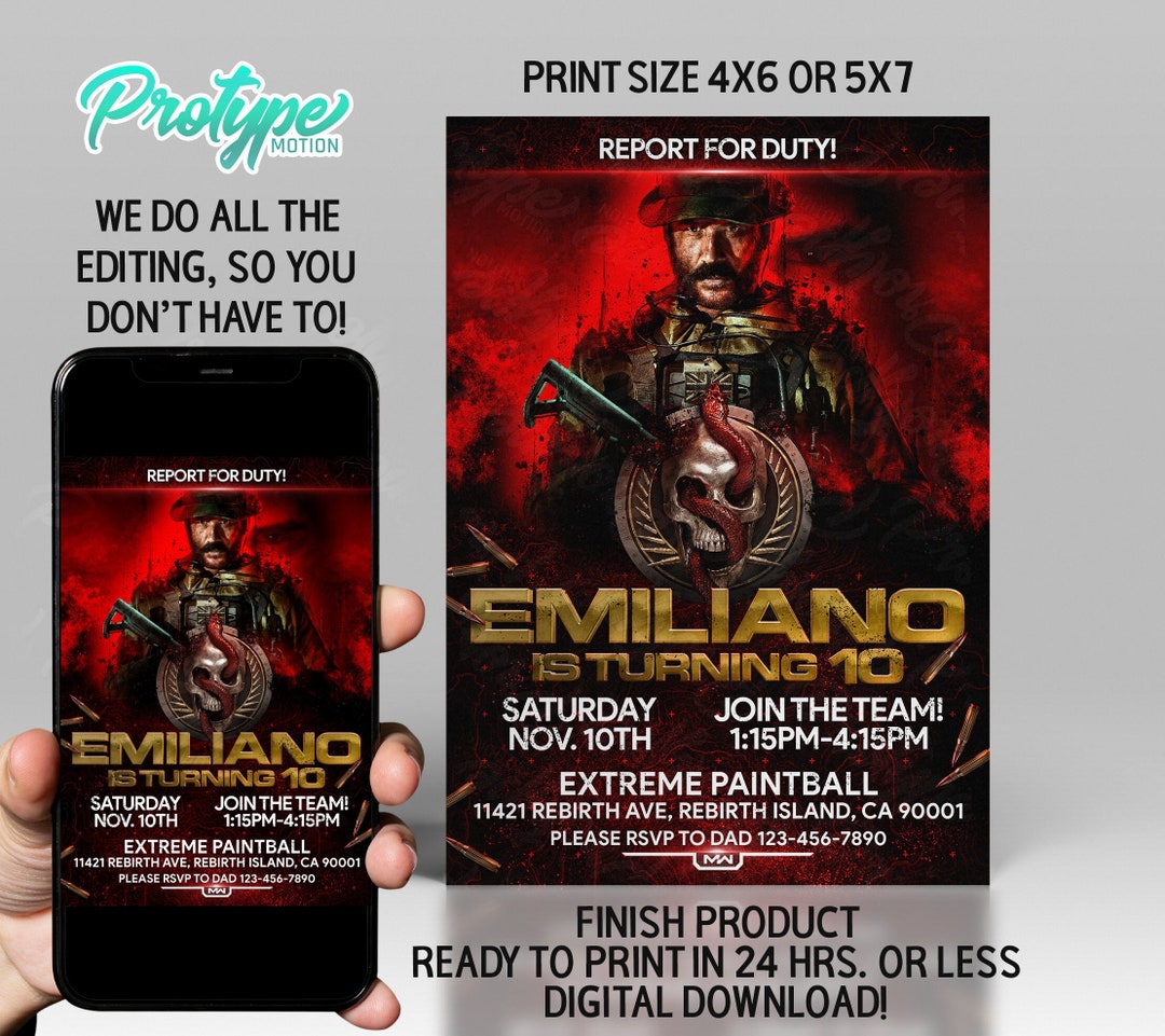 Video Game Birthday Invitation, Video Game Party Invite, Modern ...