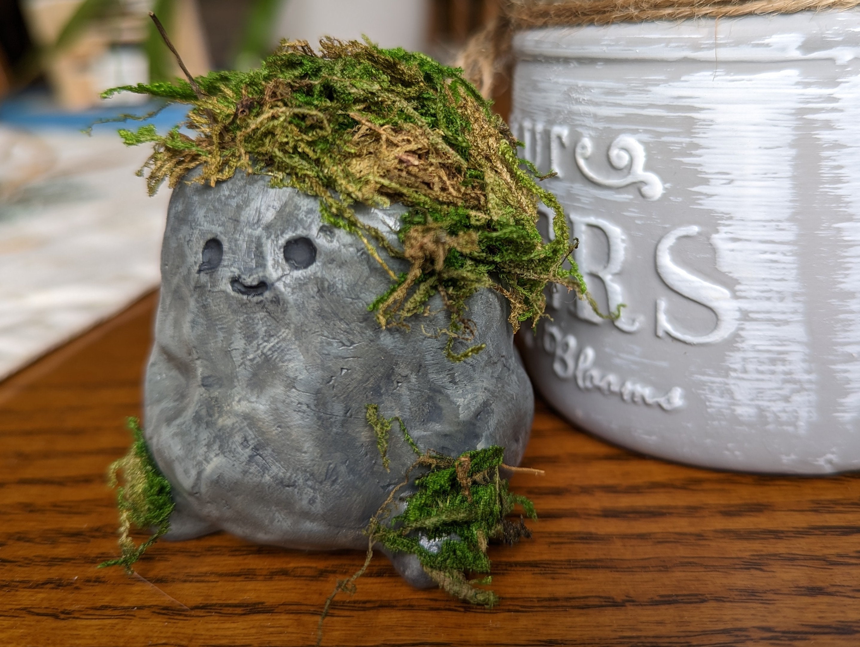 Mossy Rock Friend Cottagecore Polymer Clay Sculpture - Etsy