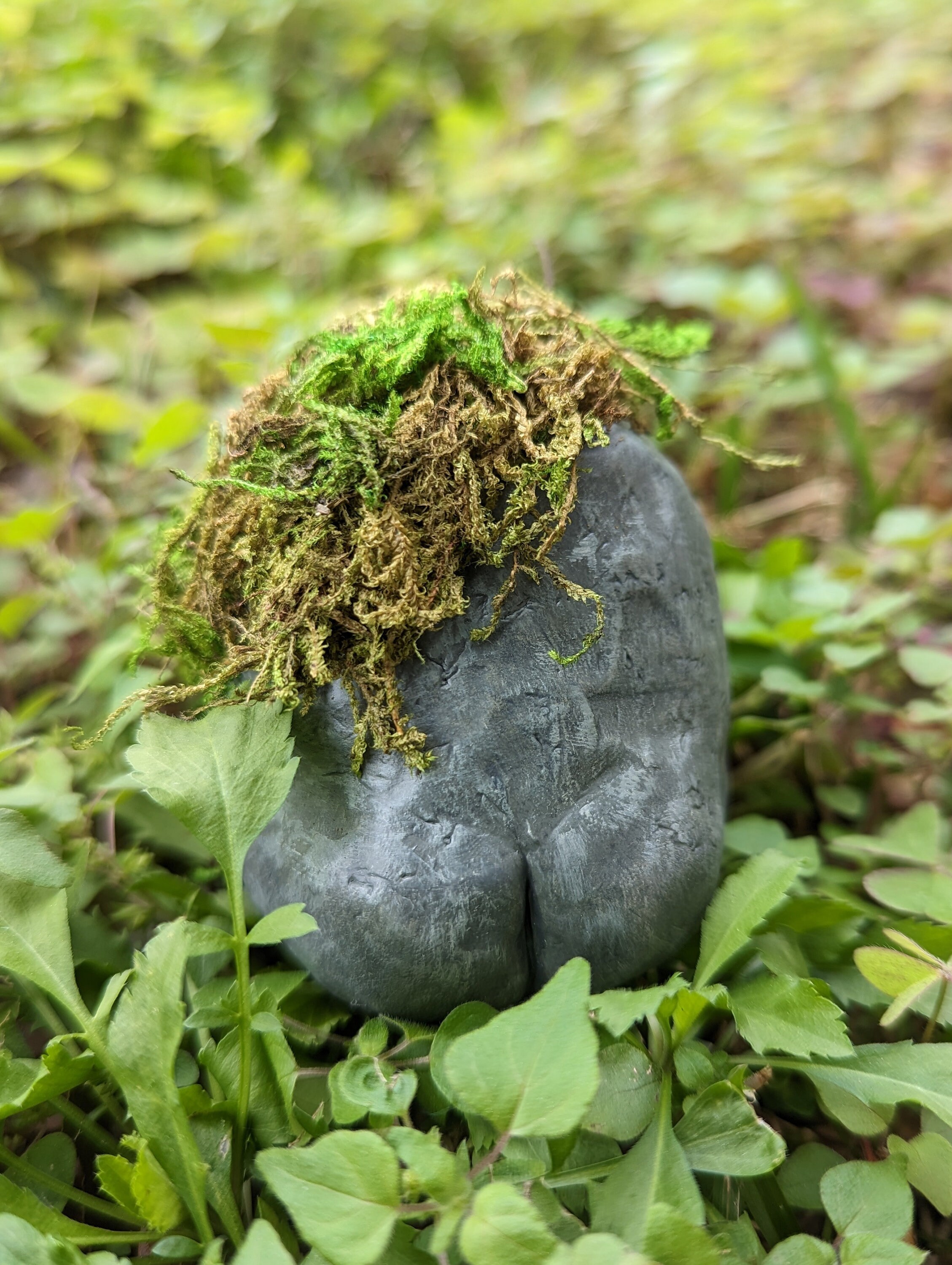 Mossy Rock Friend Cottagecore Polymer Clay Sculpture - Etsy