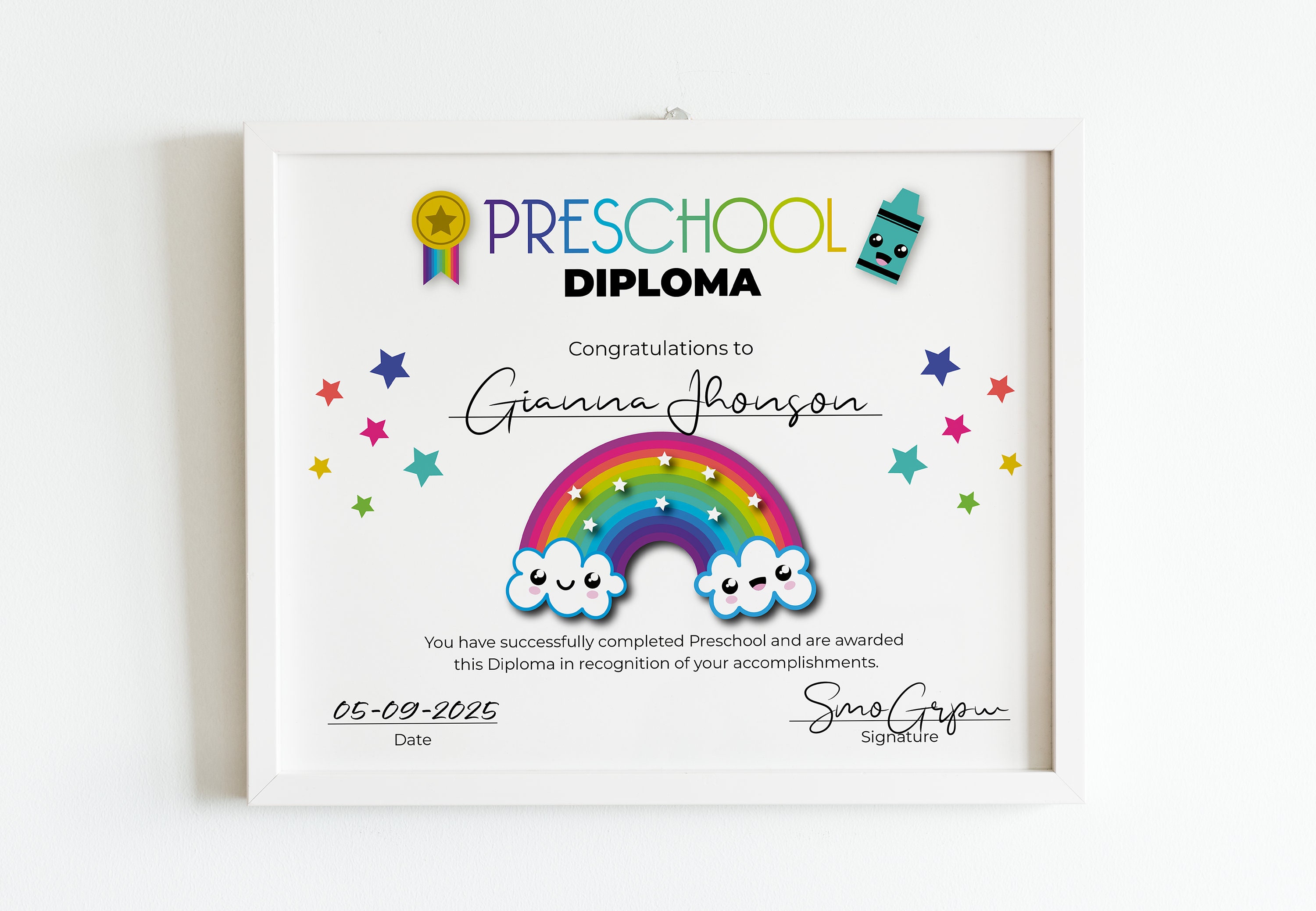 Preschool Diploma, Kids Certificate, Preschool Award, Fill in ...