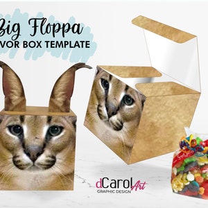 Big Floppa Box Papercraft Template. Party Favor Box. Gift. - Etsy Australia