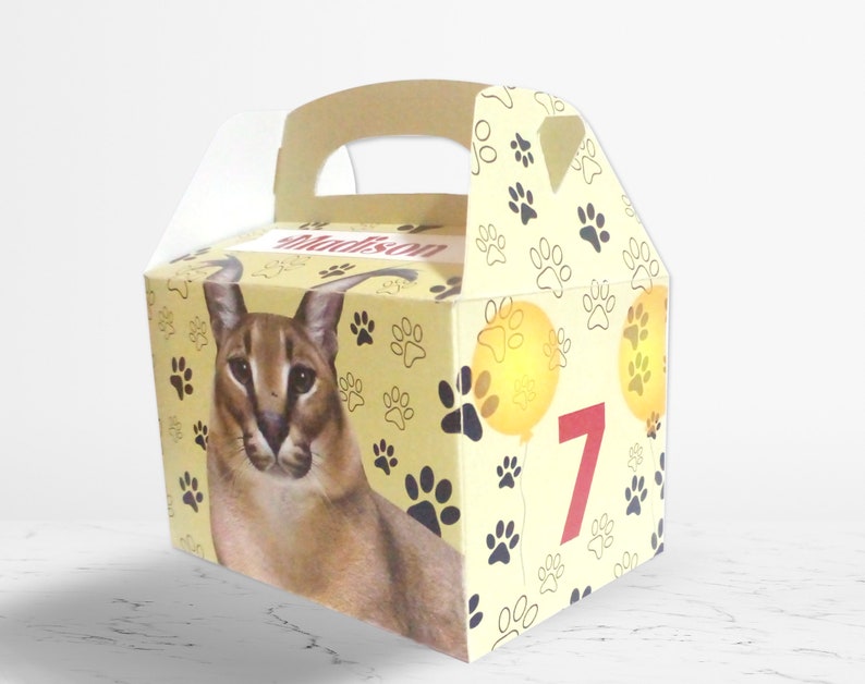 Canva Editable Big Floppa Gable Box Template Candy Bag - Etsy