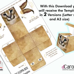 Big Floppa Box Papercraft Template. Party Favor Box. Gift. - Etsy Australia