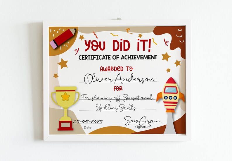 Certificate of Achievement, You Did It, Reading Certificate, Kids ...