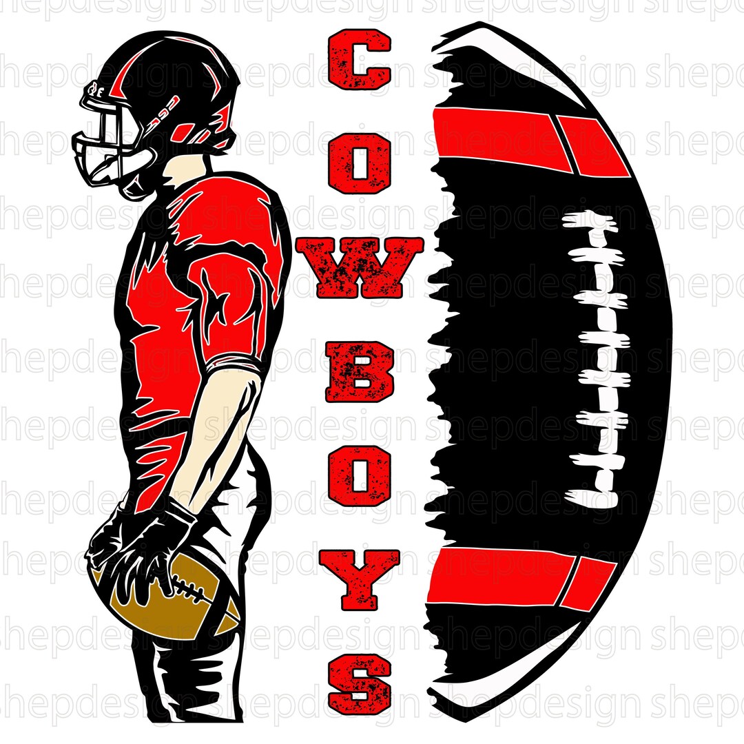 Cowboys Football PNG, High Quality 300 DPI Red Cowboys Football PNG ...