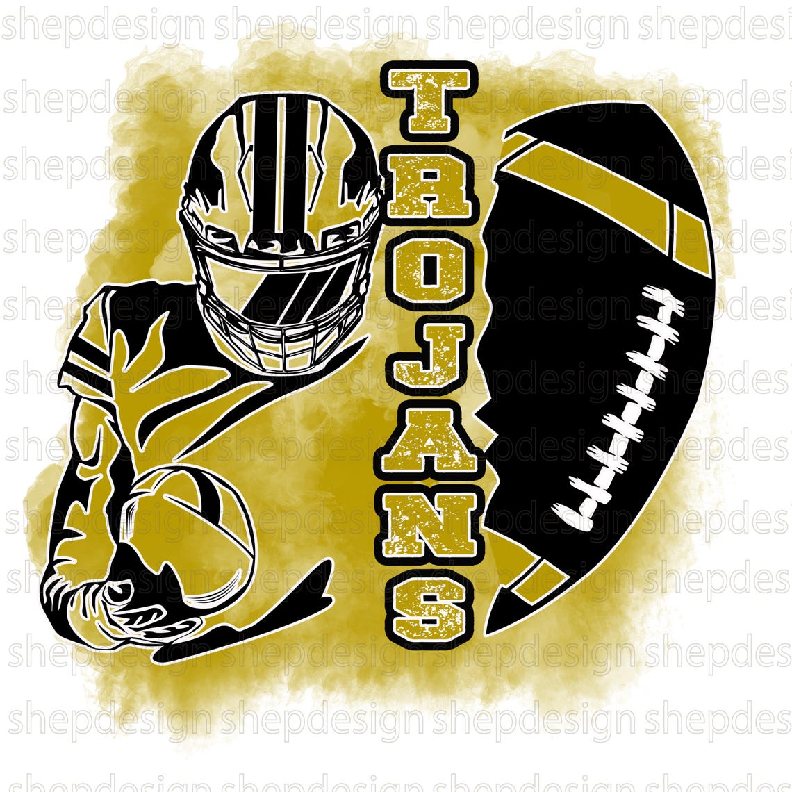 Trojans PNG Image Download Gold/black for Sublimation, DTF, or Screen ...