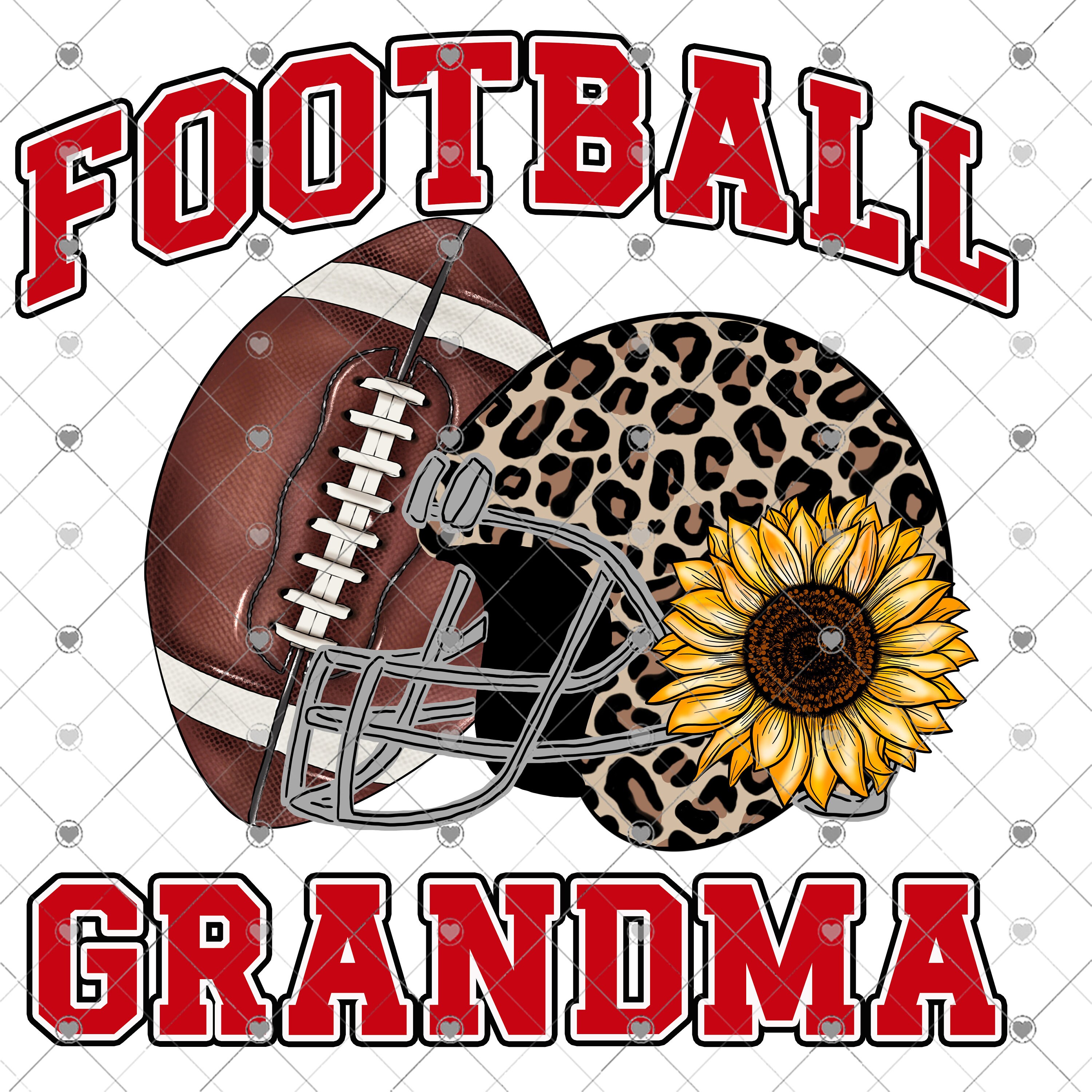 Football Grandma PNG Digital Download Commercial Use Design, High ...