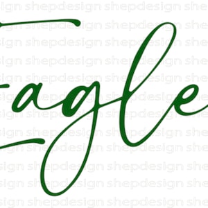 Eagles Football PNG, High Quality 300 DPI Script Print Eagles Football ...
