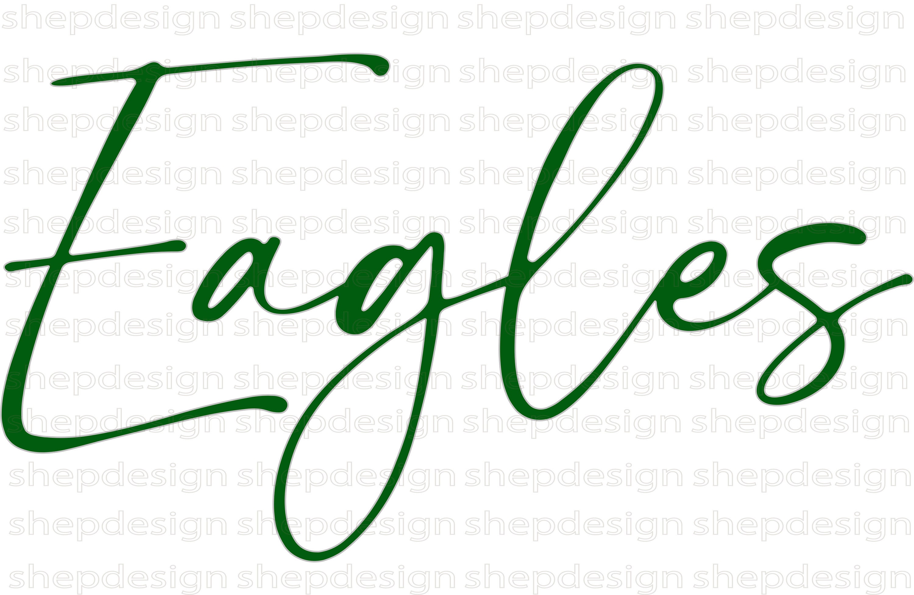 Eagles Football PNG, High Quality 300 DPI Script Print Eagles Football ...