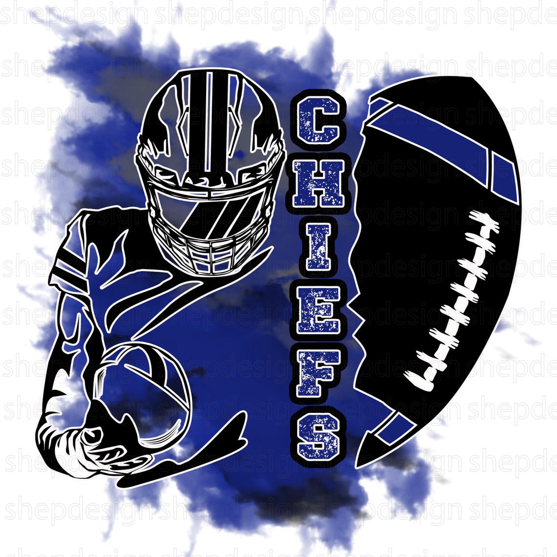 Chiefs Football PNG Digital Download for Sublimation, DTF, or Screen ...