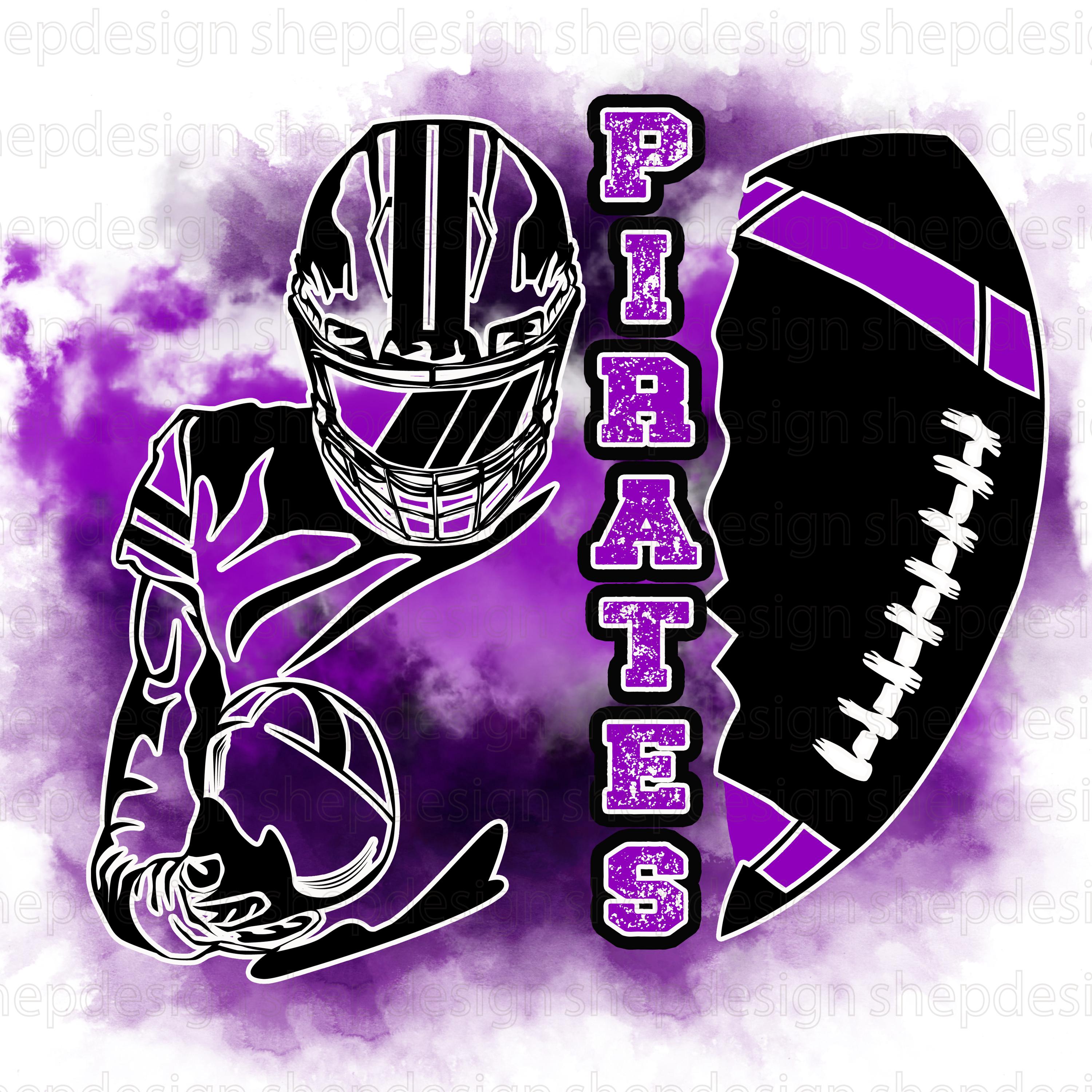Pirates Football PNG Purple, High Quality 300 DPI Falcons Football PNG ...