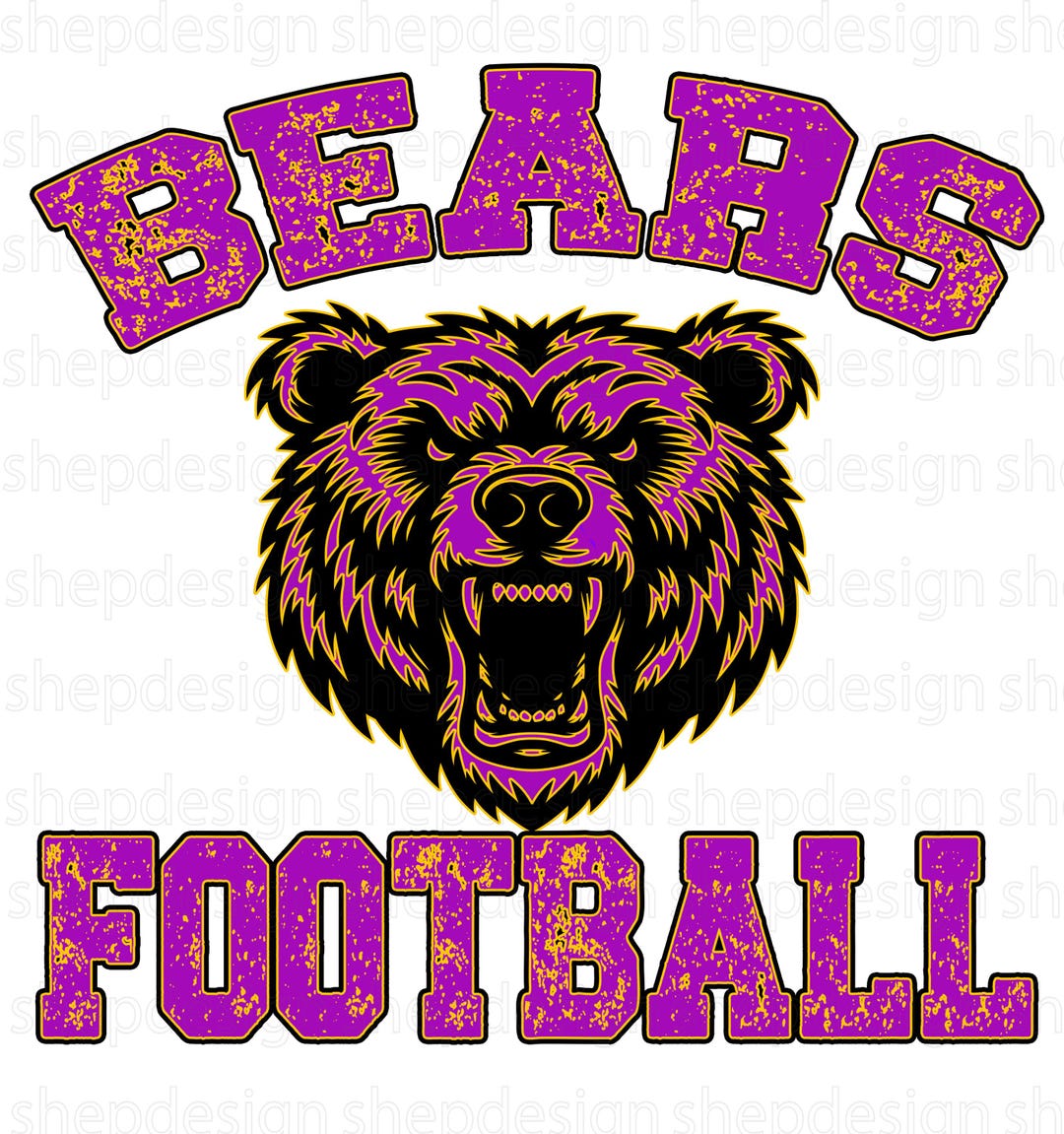 Bears Football PNG , High Quality 300 DPI Commercial Use PNG - Etsy