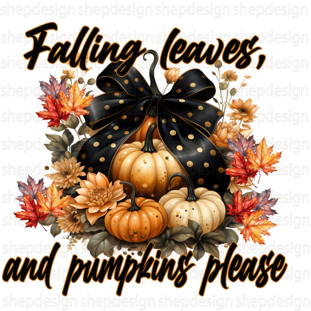Fall PNG Digital Design Download , High Quality 300 DPI Halloween PNG ...