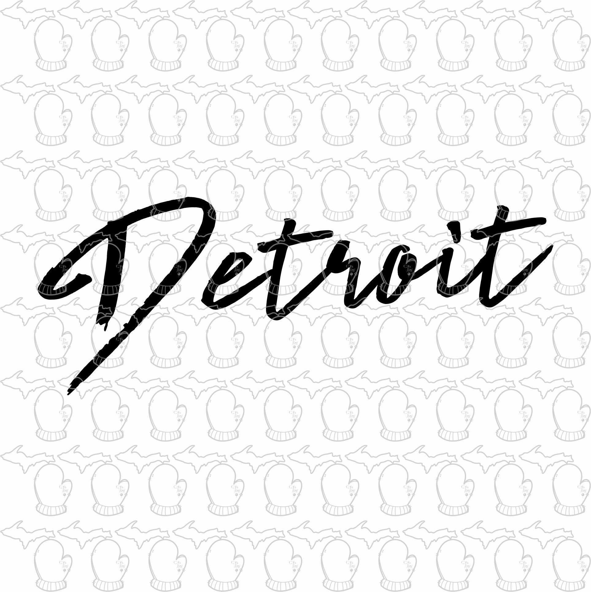 Detroit Script SVG File PDF File Vector Art - Etsy