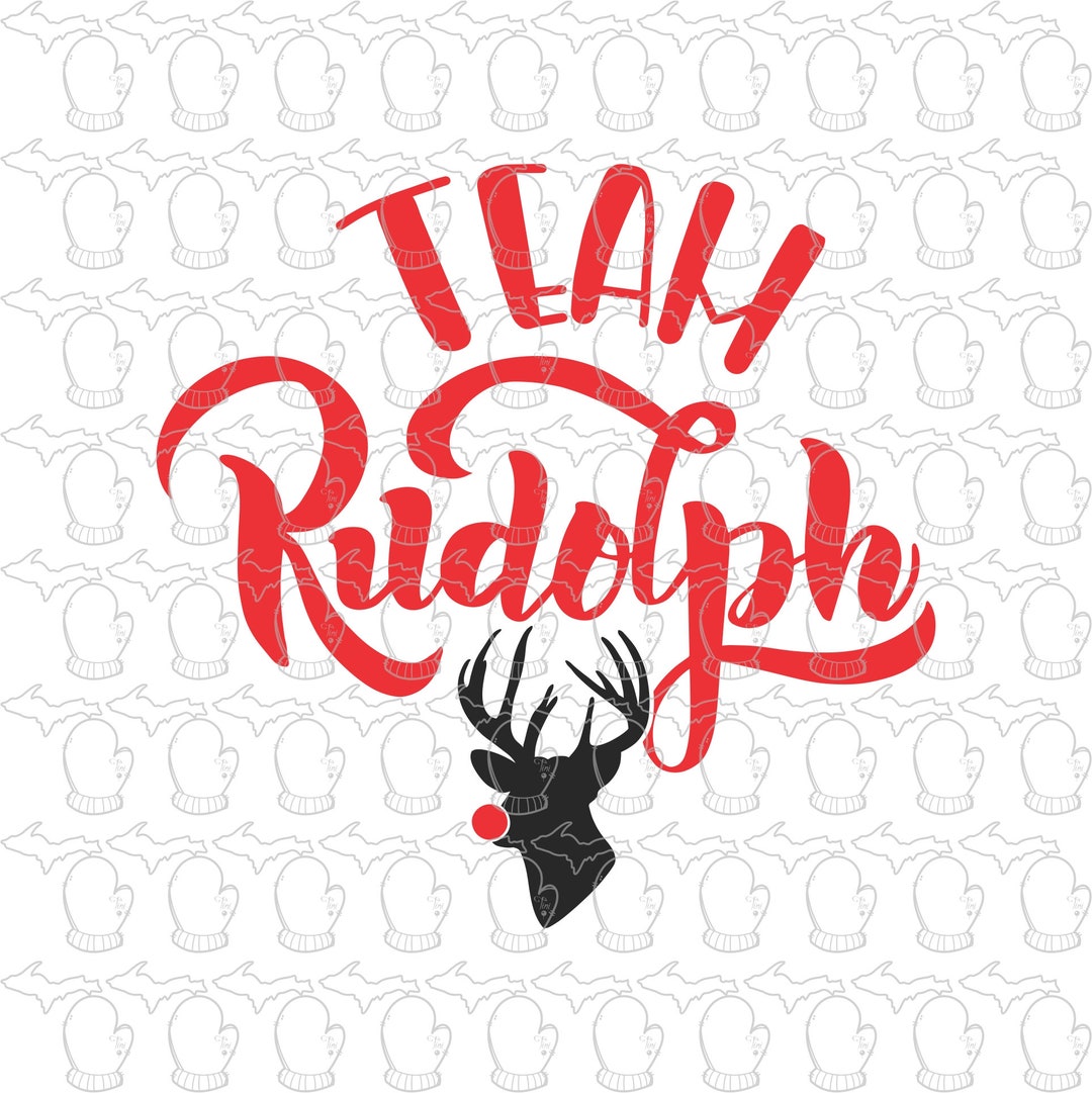 Team Rudolph SVG File PDF File Vector Art SVG Cute Christmas - Etsy