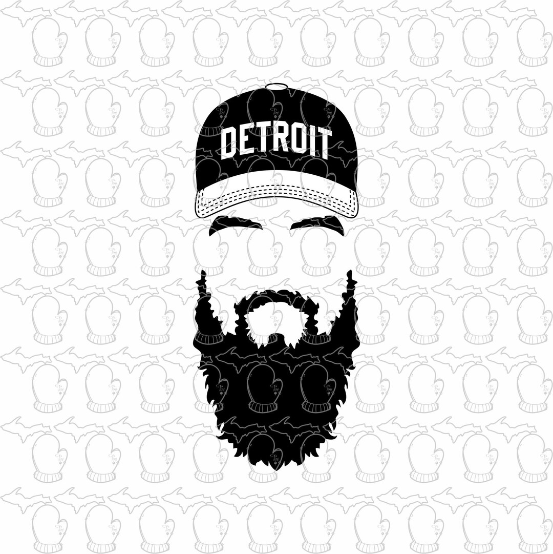 Detroit Beard SVG File PDF File Vector Art - Etsy