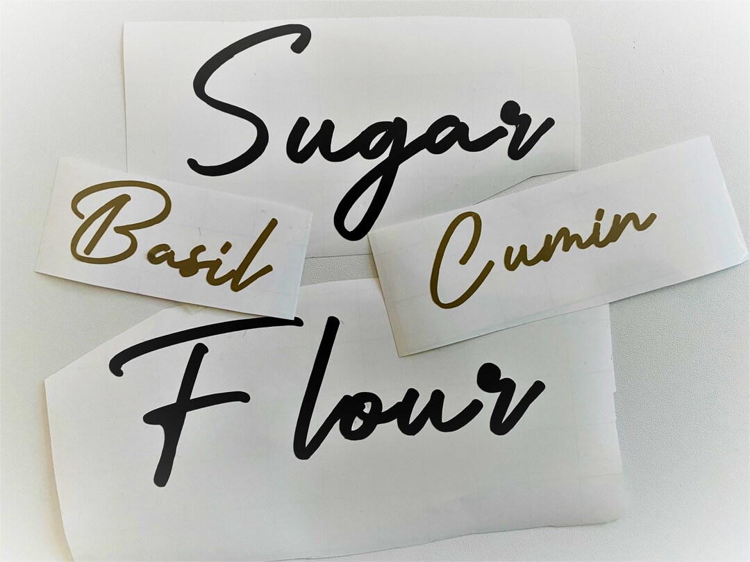 Custom Pantry Name Stickers: Kitchen Vinyl Labels - Etsy