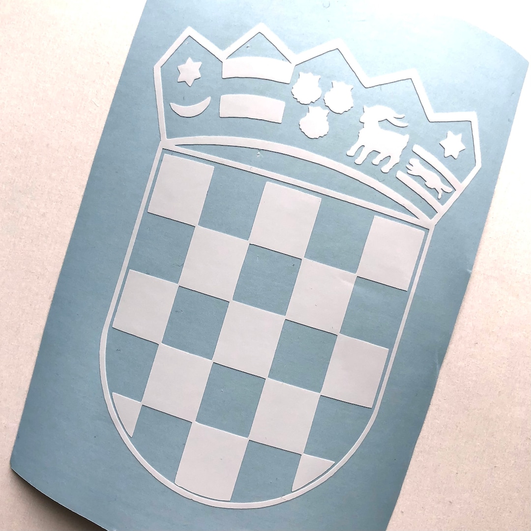 Croatian Grb Vinyl Decal - Euro Car Sticker - Etsy