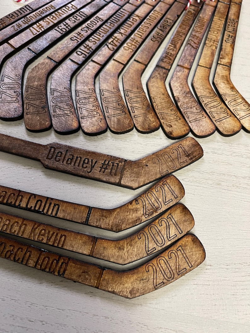 Blank Hockey Stick Ornaments for DIY Stained or Unstained - Etsy