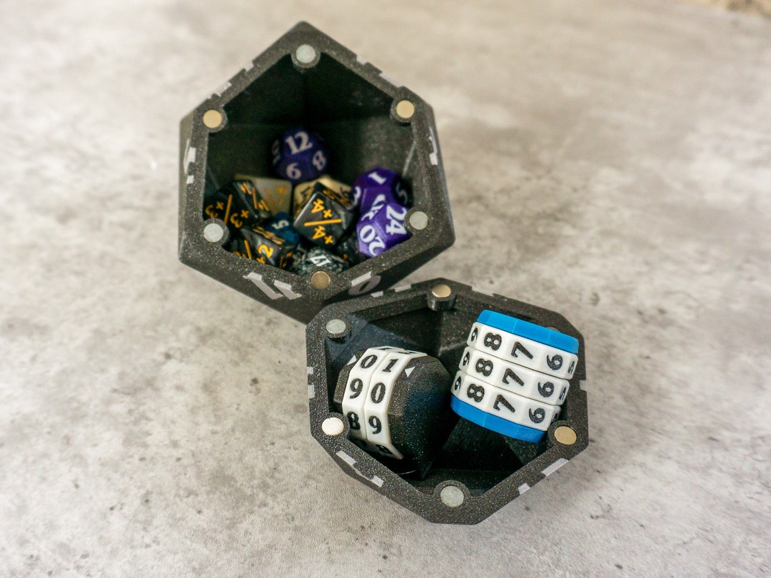 Dice Container W20 Dice D20 Game Material Organizer Two-tone Dualcolor ...
