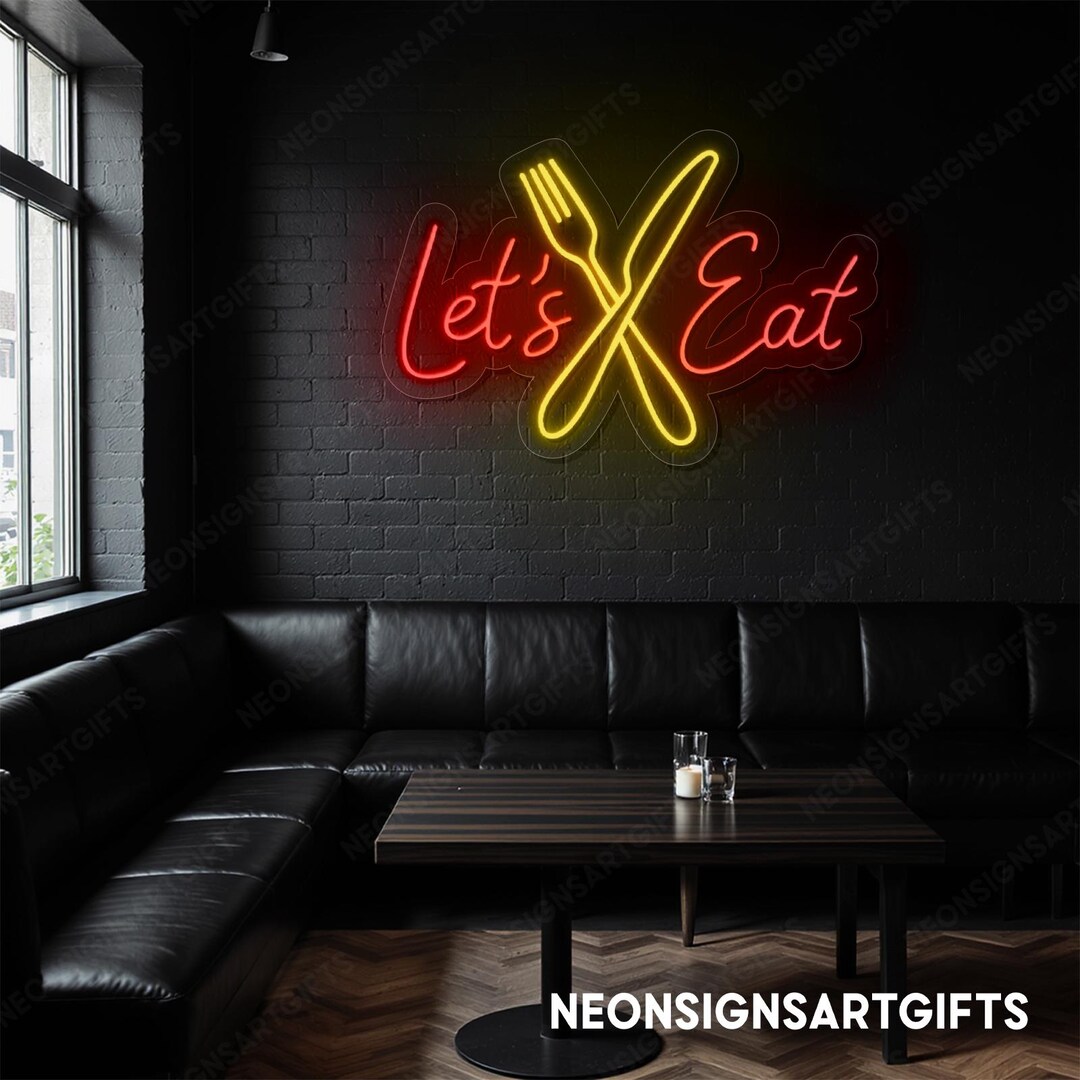 Let’s Eat LED Wall Light, Let's Eat Neon Sign, Let's Eat Neon Light ...