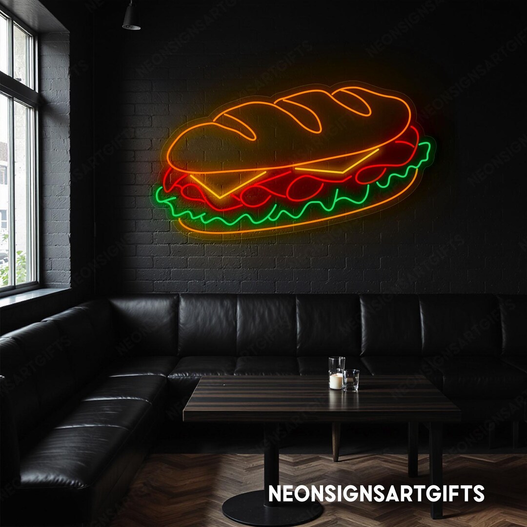 Vietnamese Banh Mi Neon Light Sign, Street Food Banh Mi Led Sign Wall ...