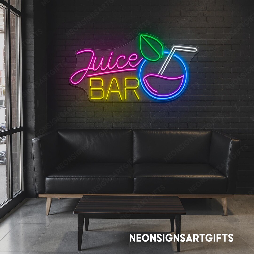 Colorful Juice Bar Neon Sign, Fruit Juice LED Wall Light, Smoothie Bar ...