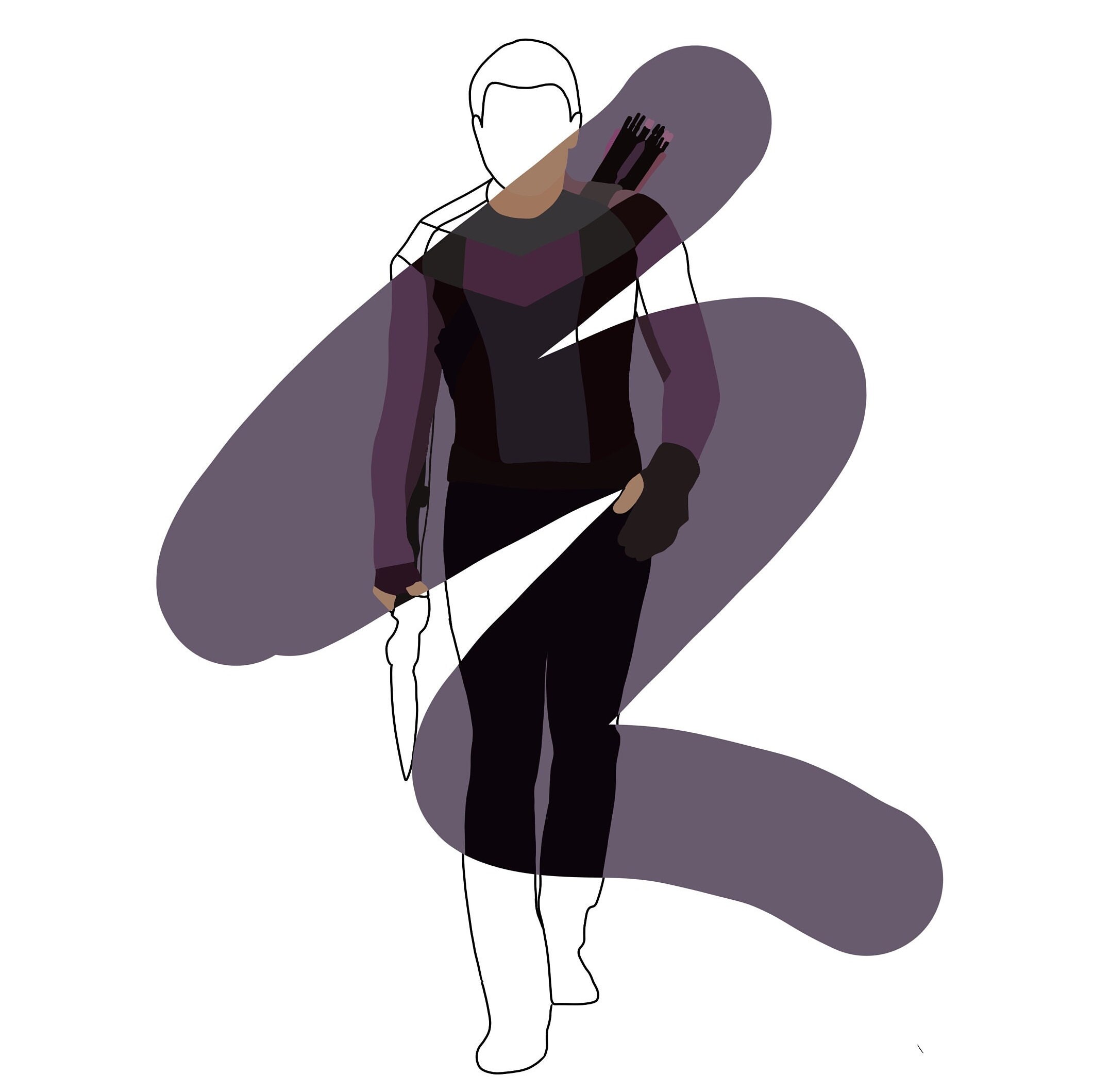 Hawkeye Coloring Pages, Digital Art, Download, Wall Art - Etsy