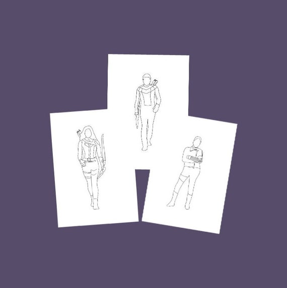 Hawkeye Coloring Pages Digital Art Download Wall Art | Etsy