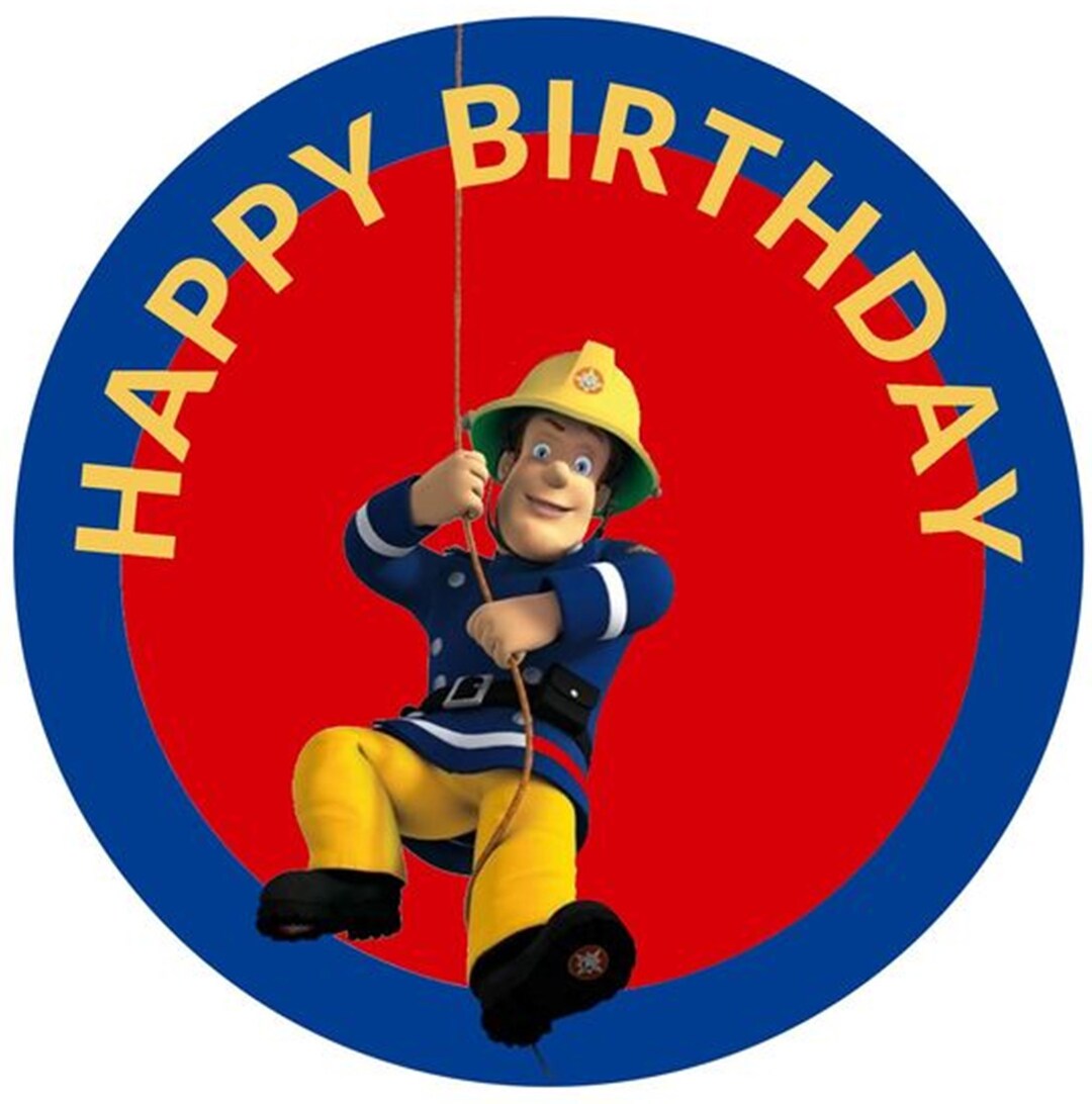 Sam Fireman Cake Topper Wafer Decorative Paper Cake Decoration to Cut ...