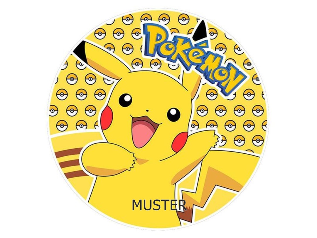 Cake Topper Pokemon Pikachu Wafer Decorative Paper Cake Decoration ...