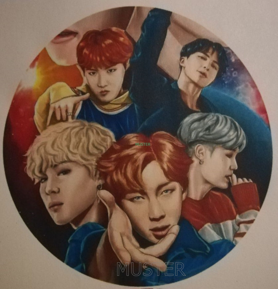 BTS Bangtan Boys Cake Topper Wafer Decorative Paper Cake Decoration ...