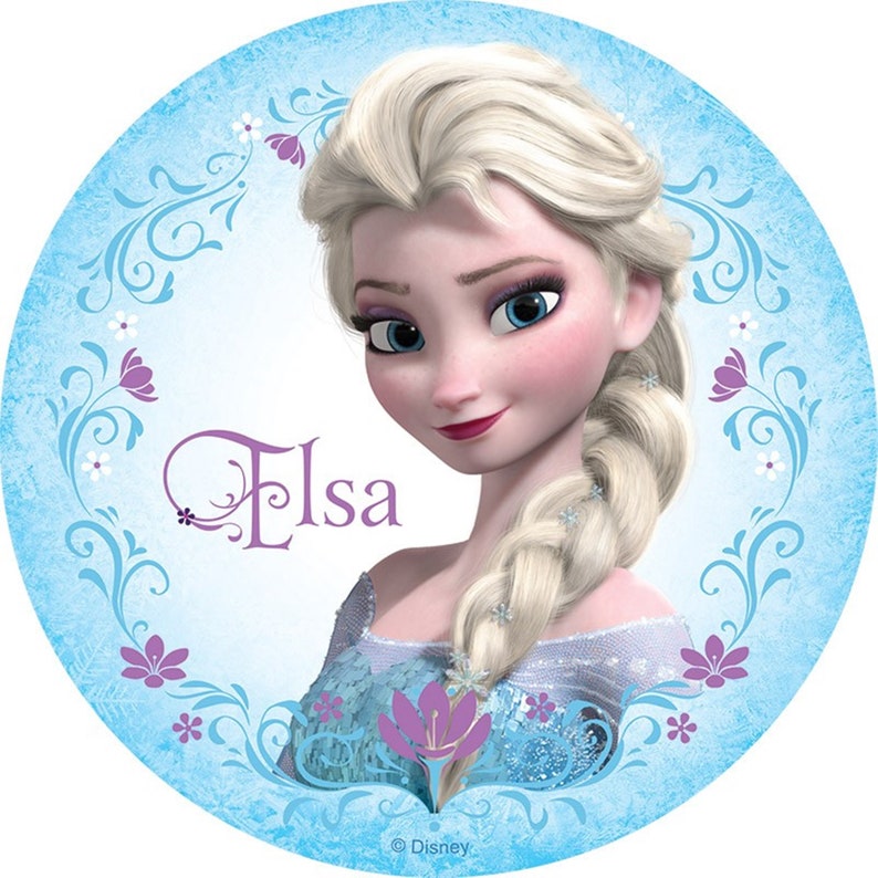 Ice Queen Frozen Anna Elsa cake topper oblea decoración papel cake ...