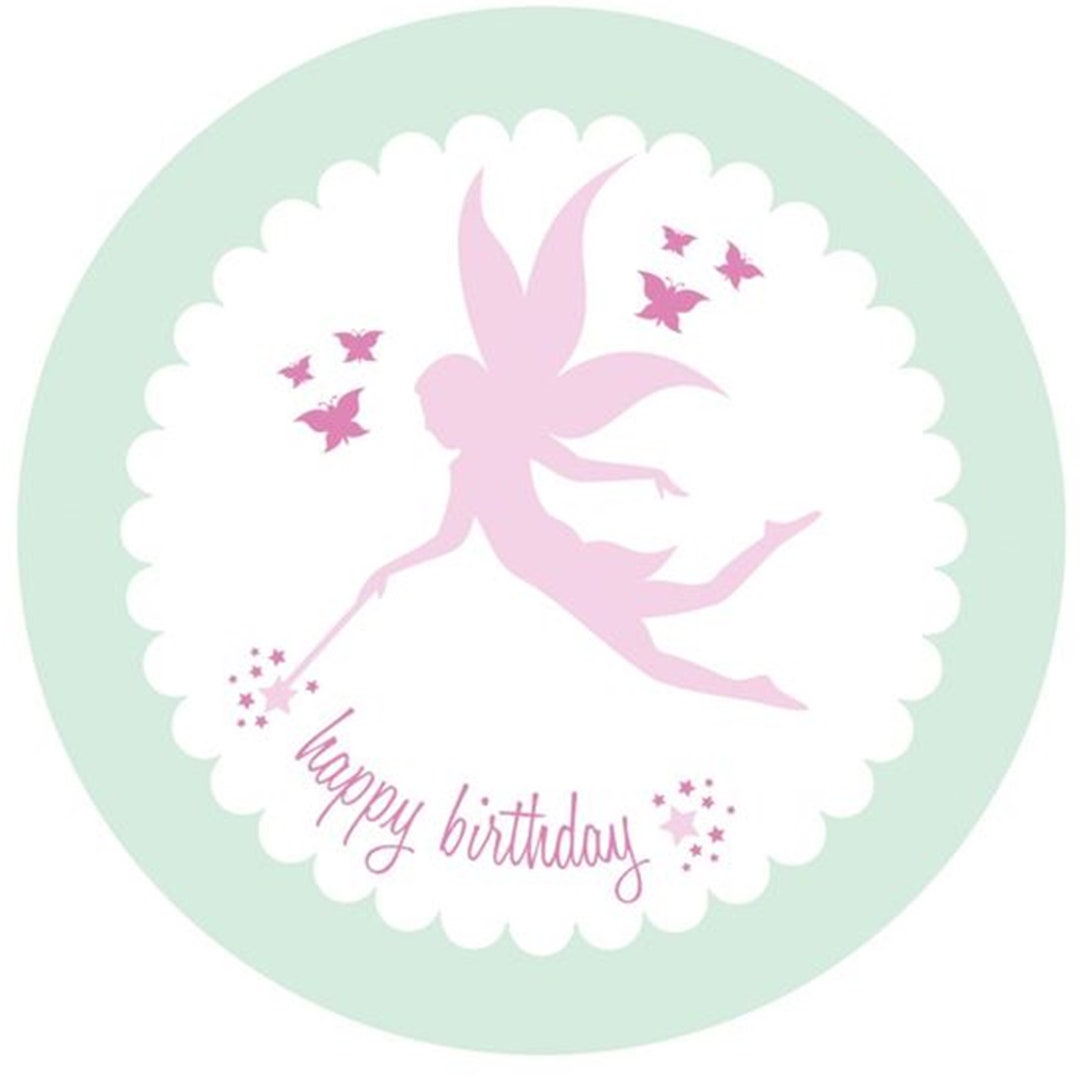 Cake Topper Fairy Tinkerbell Oblate Decorative Paper Cake Decoration to ...