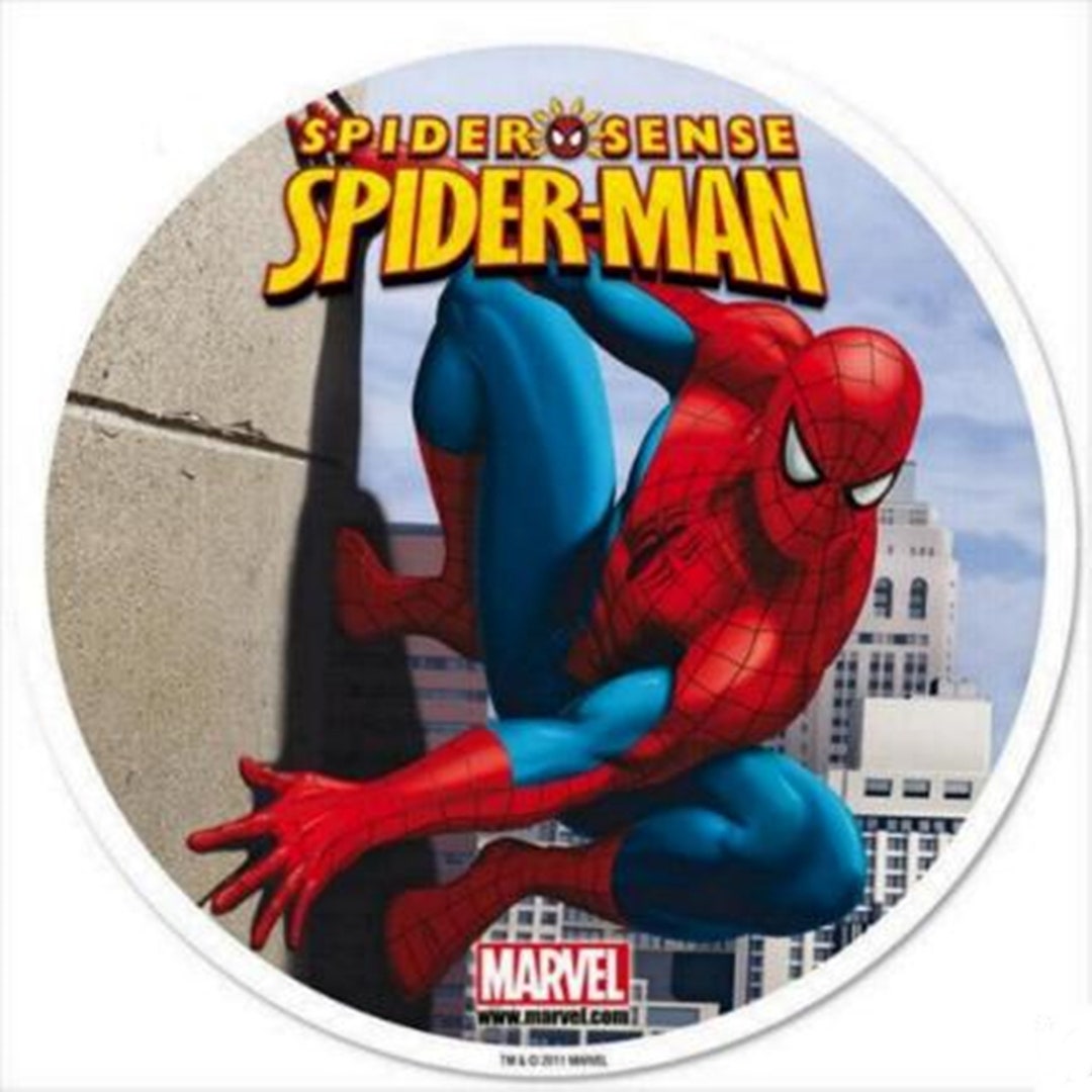 Cake Topper Spiderman Wafer Decorative Paper Cake Decoration Punched ...