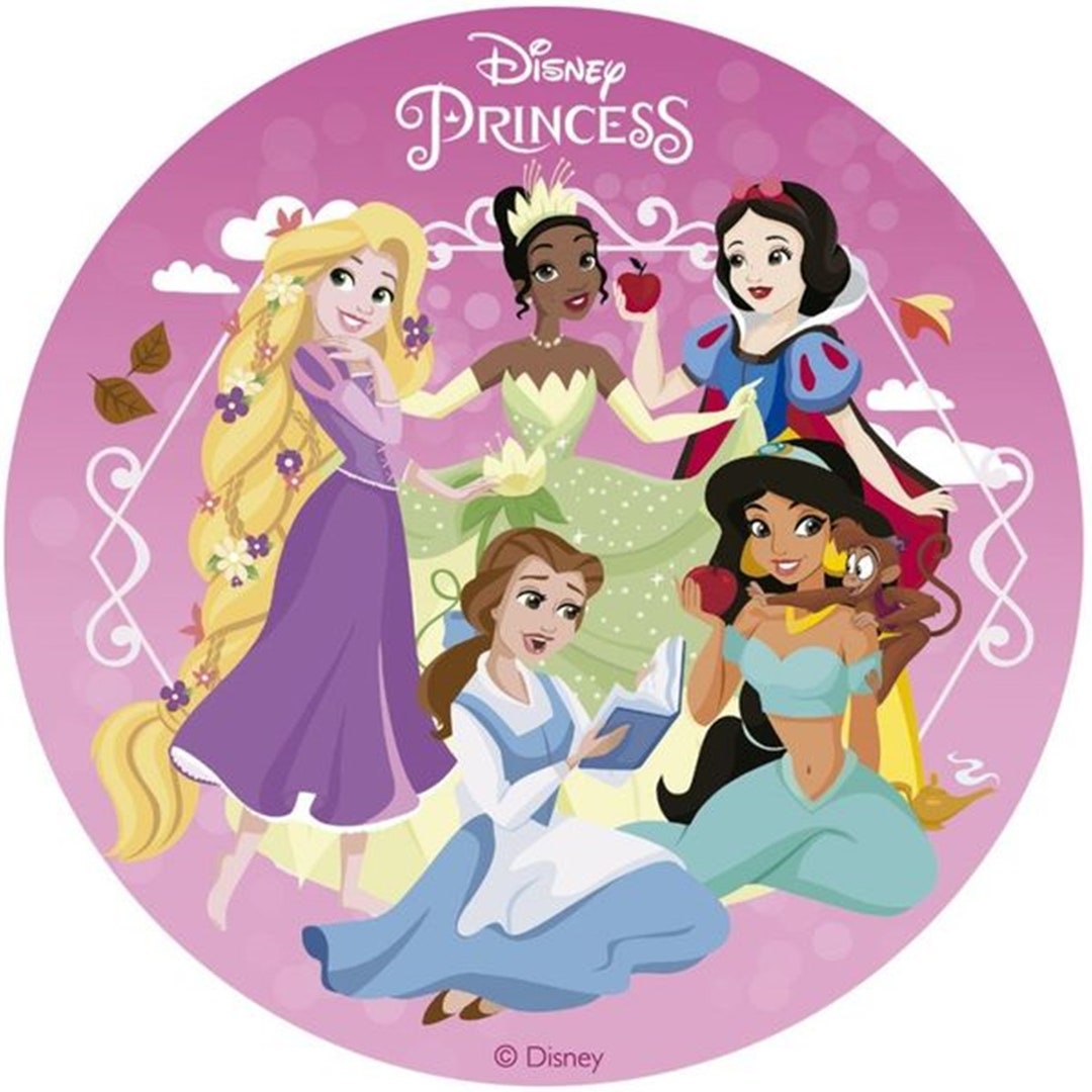 Cake Topper Princess Cinderella Belle Jasmine Oblate Decorative Paper ...